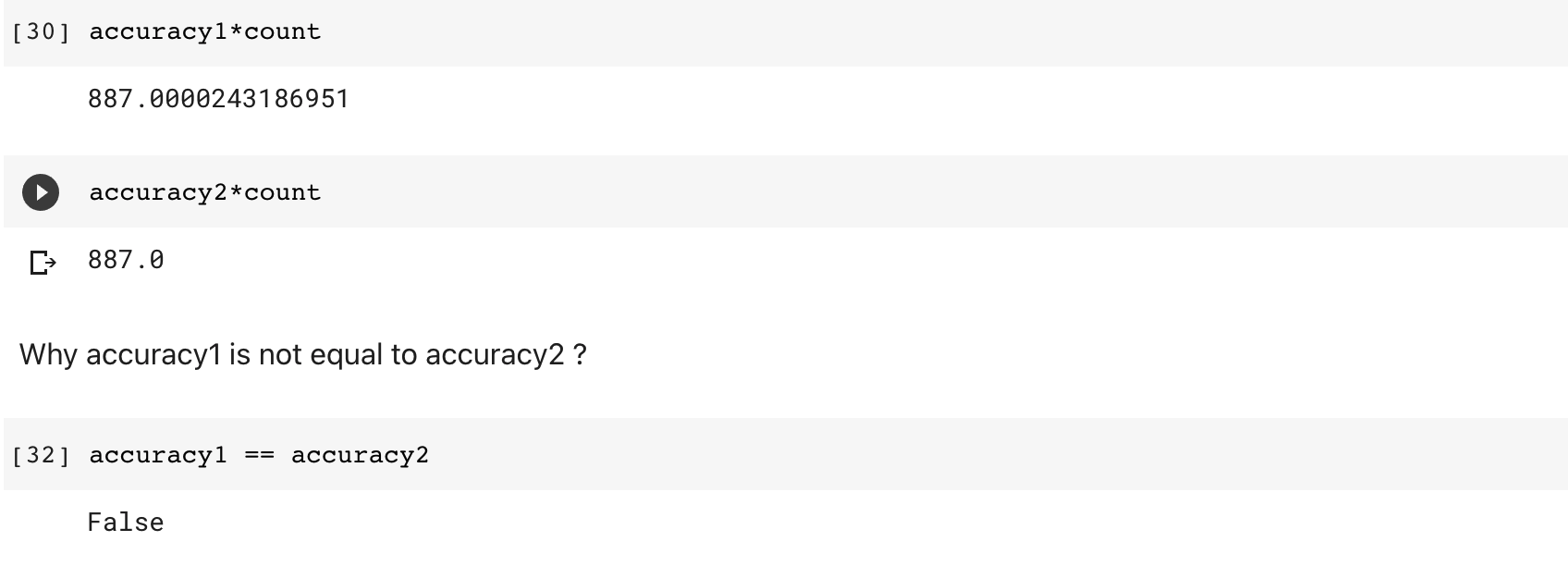 Keras Metrics Accuracy Result is not the same to Result caculated by myself · Issue #52654 ...