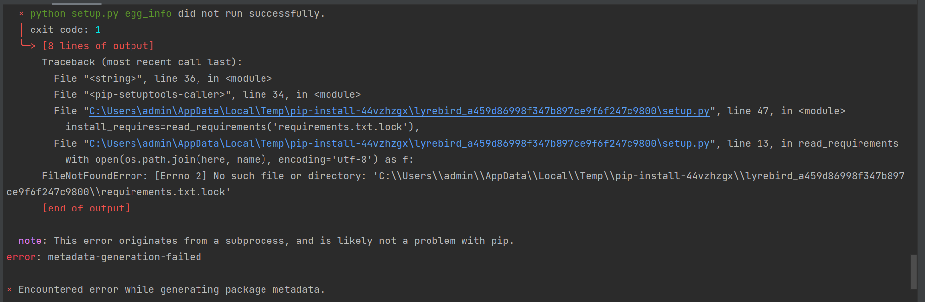 win11 python3.7 pip下载lyrebird 报错 · Issue #699 · Meituan-Dianping ...