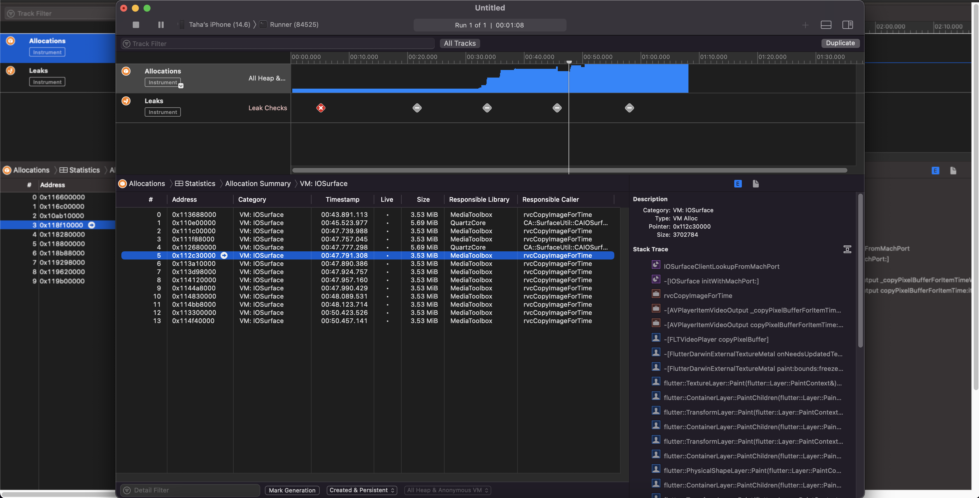 [video_player][ios] IOSurface stays in the memory even after VideoPlayerController was disposed ...