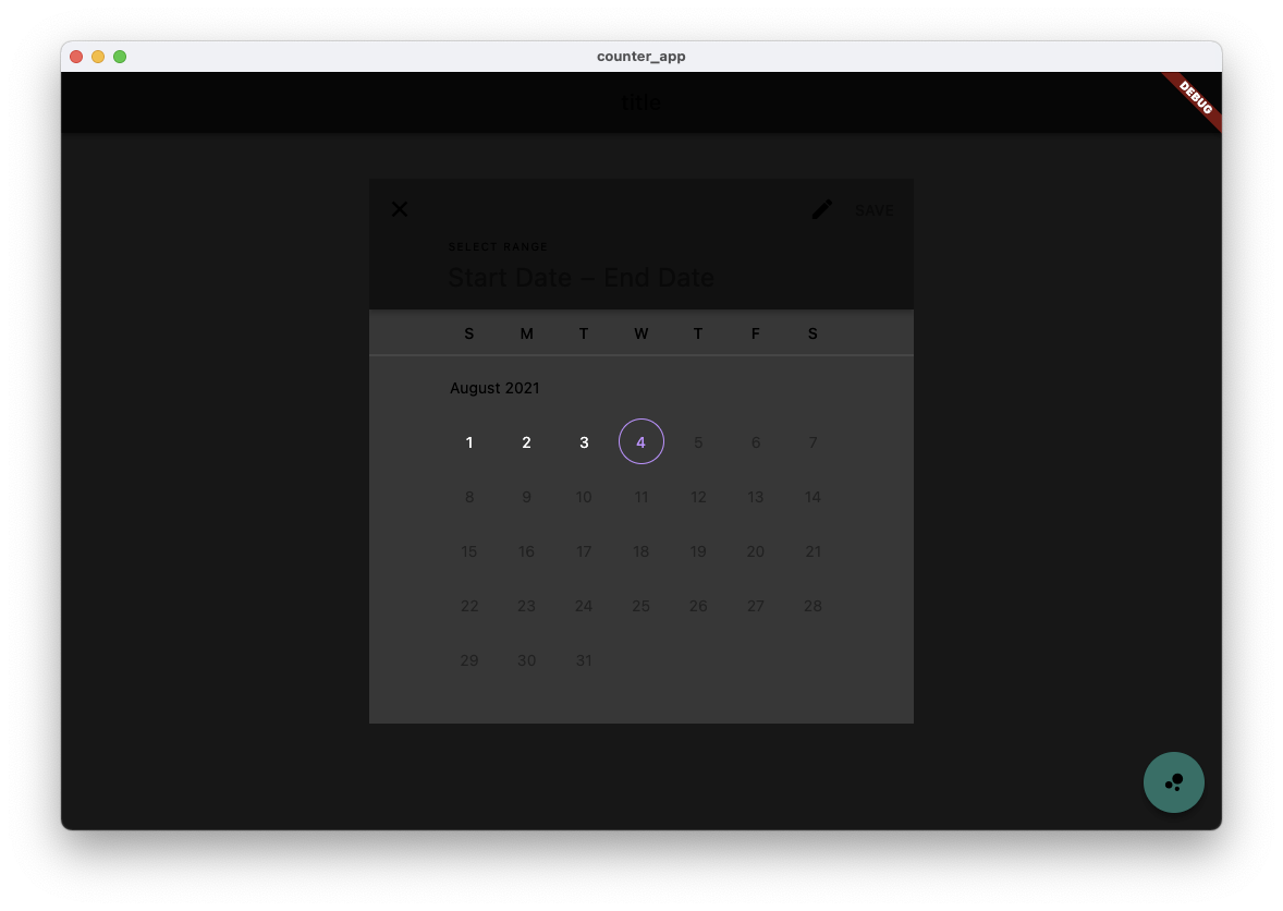 Showdaterangepicker Does Not Use Onprimary As The Header Text Colour When Using A Dark Theme