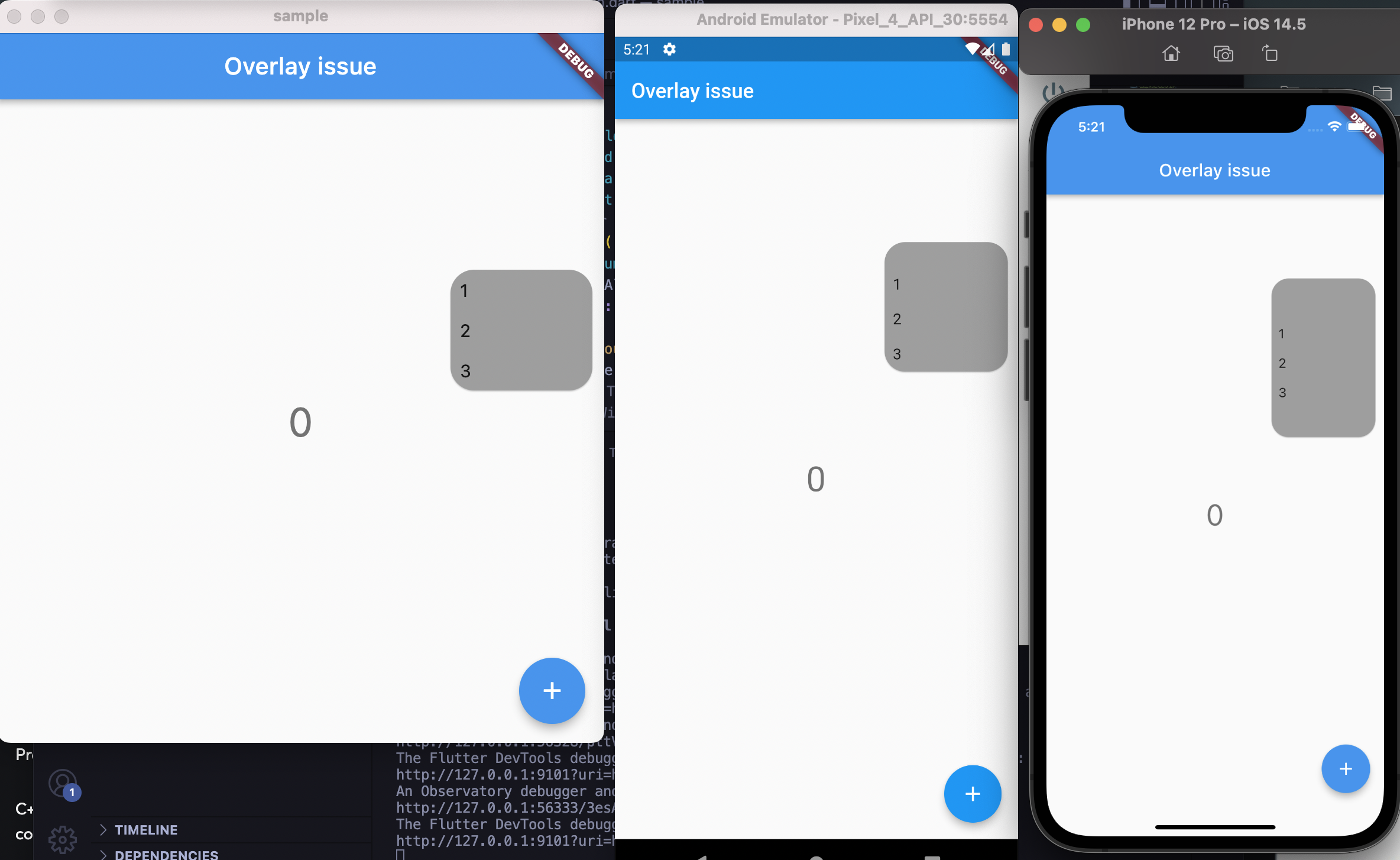 Overlay Renders extra padding on Mobile platforms · Issue #109747 · flutter/flutter · GitHub