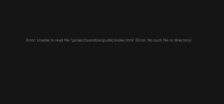 Error Unable To Read File · Issue 7761 · Codesandbox Codesandbox Client · Github