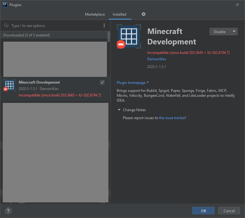 Plugin incompatible with lastest Intellij update · Issue #800 ...