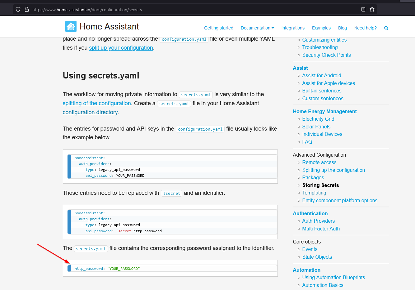 Are secret passwords string format? There is mismatching info about it. · Issue #26664 · home ...