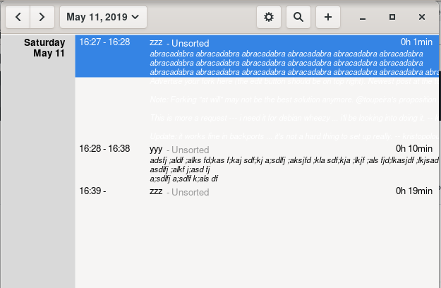 Incorrect highlighting of multiline descriptions · Issue #413 · projecthamster/hamster · GitHub