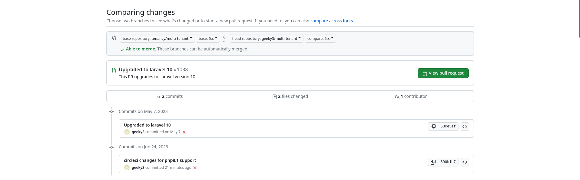 Laravel 10 support · Issue #1035 · tenancy/multi-tenant · GitHub