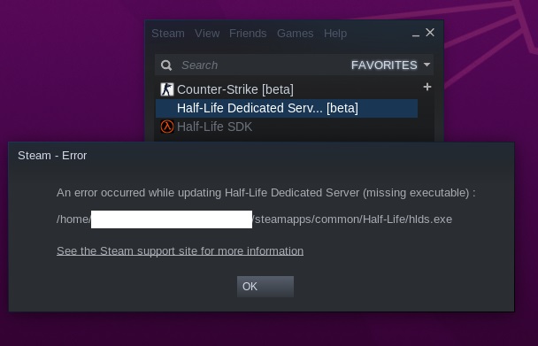 Linux Steam client incorrectly launches HLDS from library · Issue #2950 · ValveSoftware/halflife ...