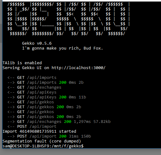 Gekko Constant Crashing Windows 10 using Bash · Issue #1050 · askmike/gekko · GitHub