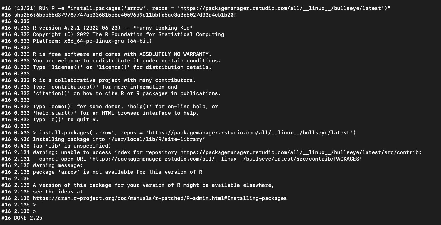 `arrow` installation fails during Docker image build stage · Issue #744 · angelolab/ark-analysis ...