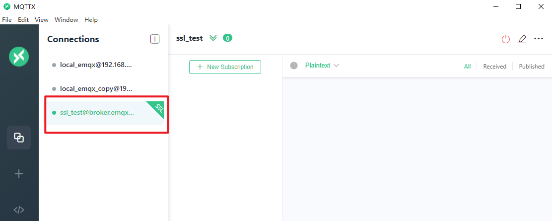 The EMQX connection by MQTTX through SSL/TLS which is successful but the dashboard listener can ...