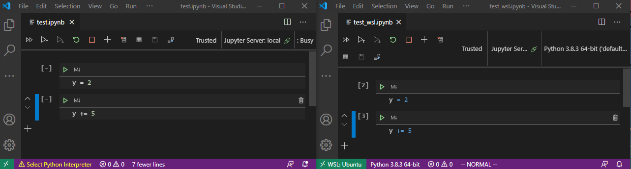 Jupyter Notebook Cell in Dark Theme in WSL not colored · Issue #104863 ...
