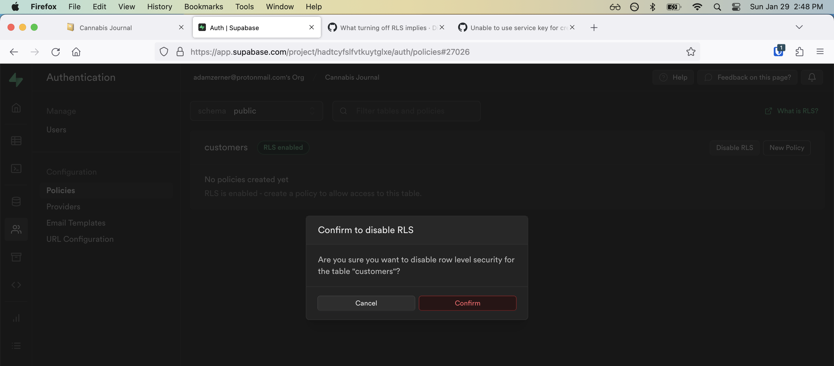 What turning off RLS implies · supabase · Discussion #12038 · GitHub