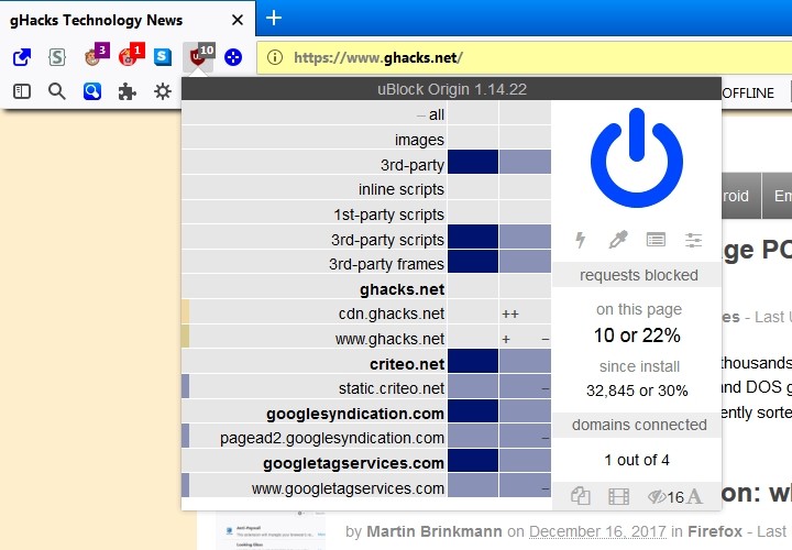 Issues on Firefox startup / Browser issue only · Issue #3349 · gorhill/uBlock · GitHub