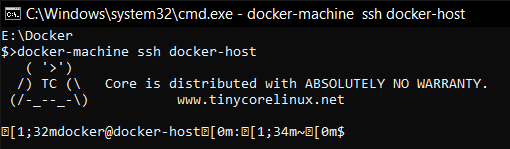 docker-machine ssh shows raw escape code buffer in cmd · Issue #336 ...
