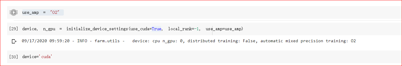 problem in google colab about cuda · Issue #547 · deepset-ai/FARM · GitHub