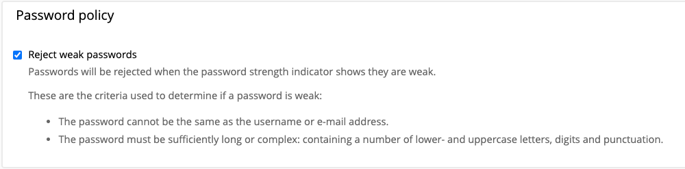 [SR] Enforce basic password constraints: no username, no email · Issue #4265 · backdrop/backdrop ...