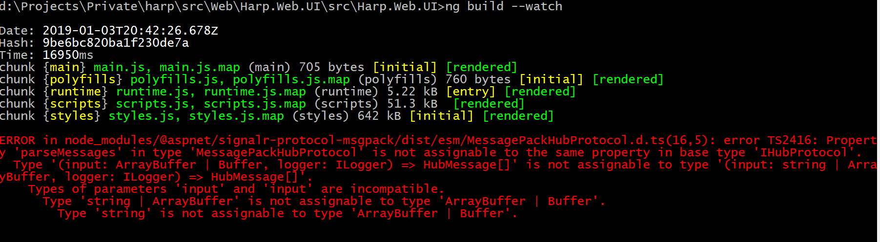 Aspnetsignalr Protocol Msgpack Npm Production Build Fails · Issue 6142 · Dotnetaspnetcore