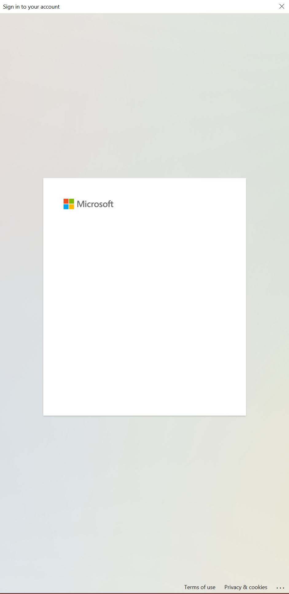 [Bug] Blank login screen in embedded browser · Issue #4186 · AzureAD/microsoft-authentication ...