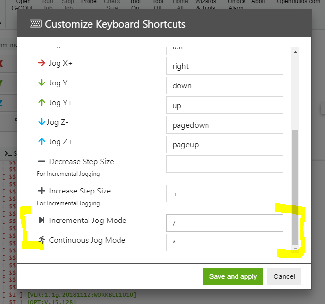 Jogging Hotkeys: Include Continuous Jog Mode · Issue #121 · OpenBuilds/OpenBuilds-CONTROL · GitHub