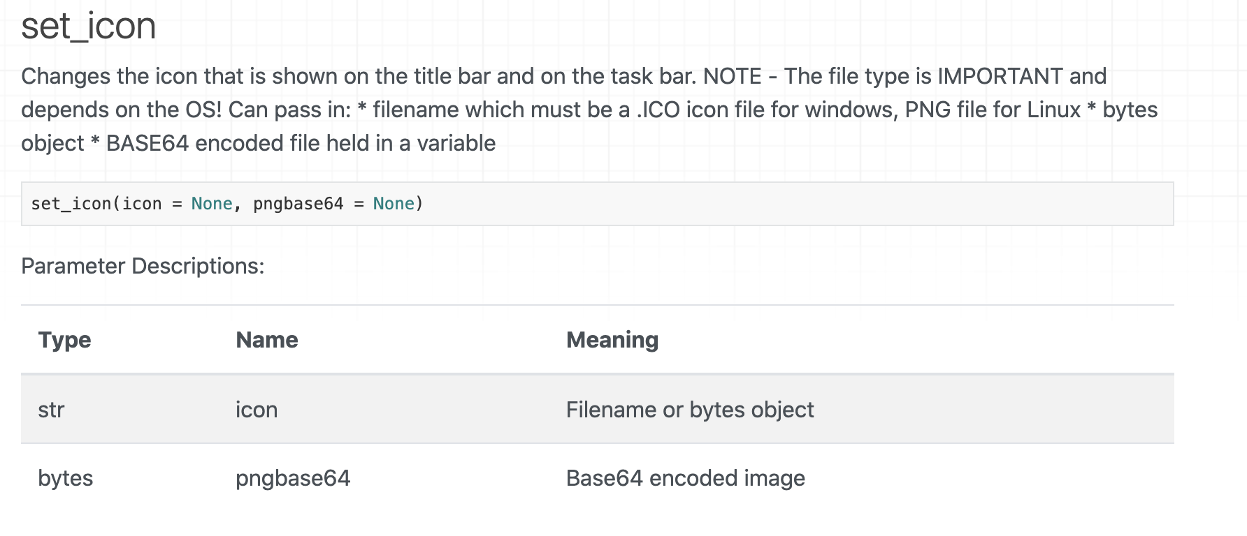 [ Question] How to set Taskbar Icon · Issue #2722 · PySimpleGUI/PySimpleGUI · GitHub