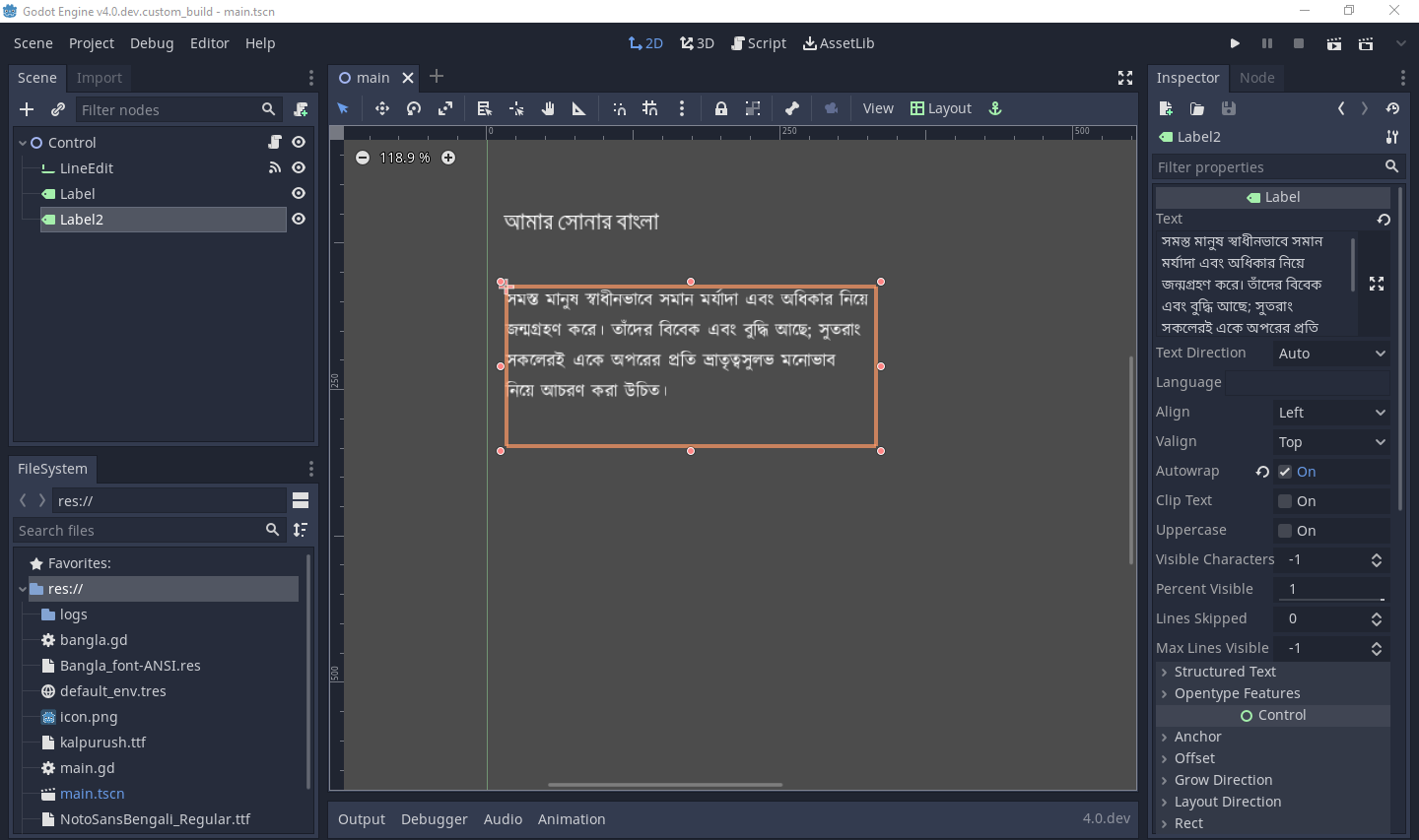 Incorrect Bengali font rendering · Issue #43379 · godotengine/godot · GitHub