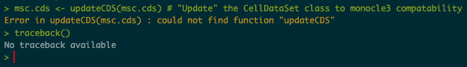 updateCDS error: could not find function · Issue #647 · cole-trapnell-lab/monocle3 · GitHub