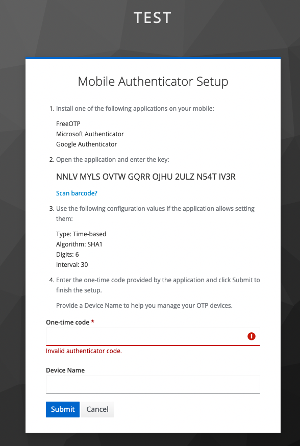 TOTP qr-code is re-generated after a refresh or wrong code during setup · Issue #20210 ...