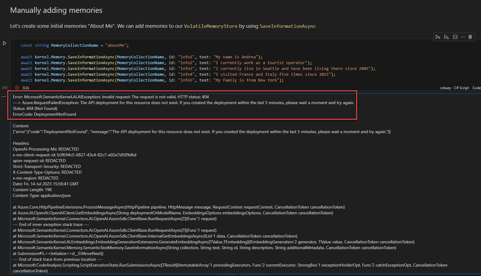 Using Azure OpenAI: The request is not valid, HTTP status: 400 · Issue #2001 · microsoft ...