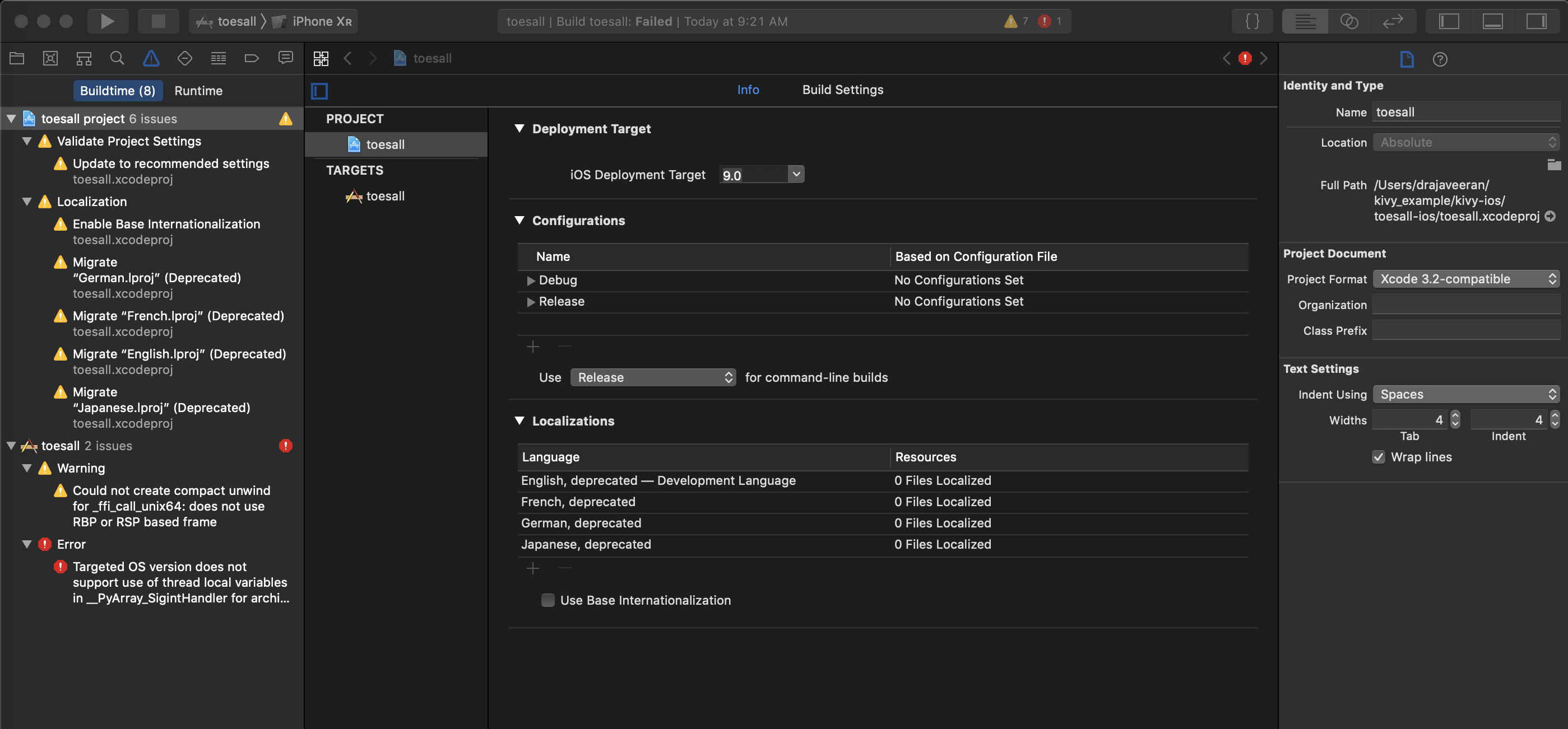 numpy 1.16.4 error: targeted OS version does not support use of thread local variables · Issue ...