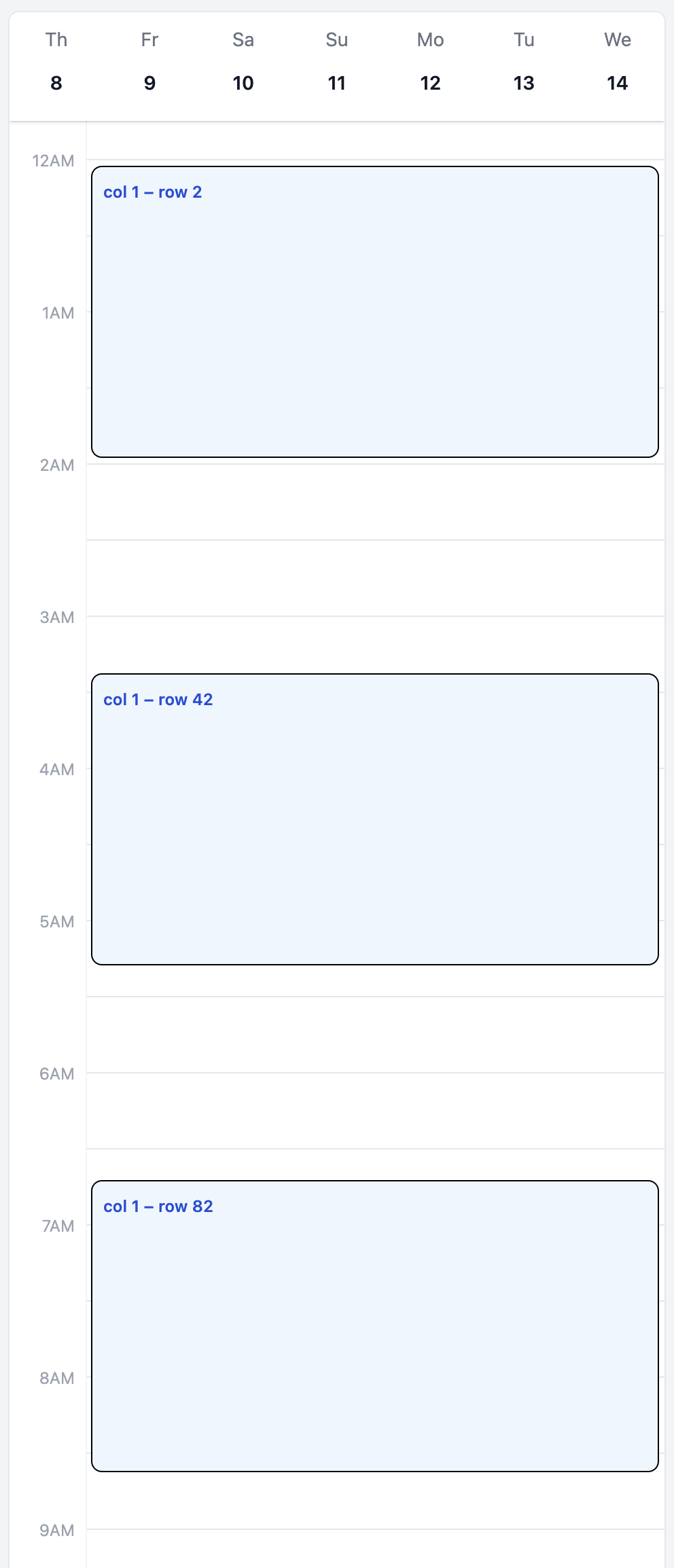 Overlapping Events In Week View Calendar Component Causes Unexpected Layout Behavior · Issue