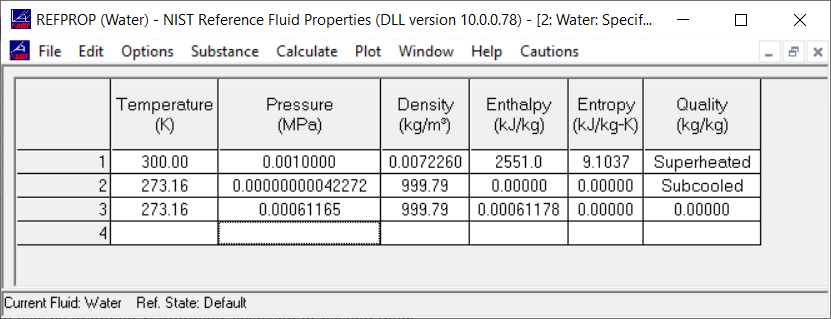 GUI calculate specified points named input · Issue #237 · usnistgov/REFPROP-issues · GitHub