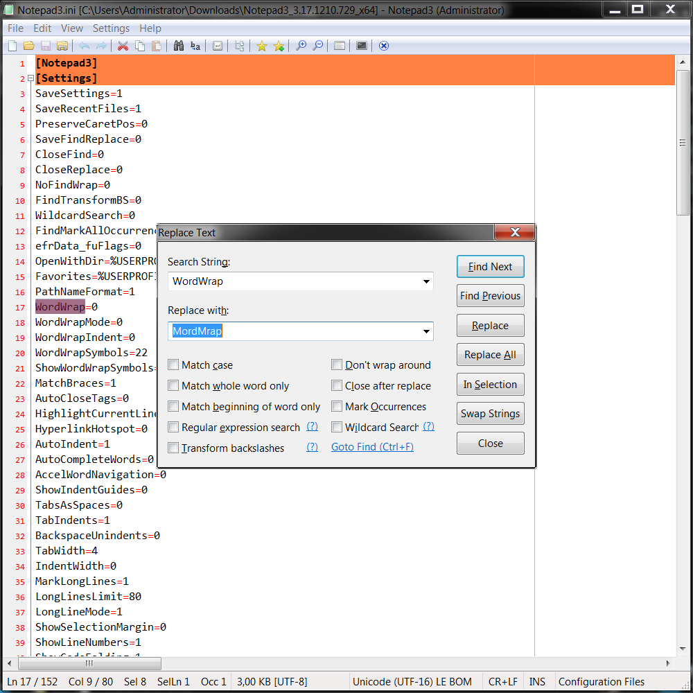Error in replace · Issue #246 · rizonesoft/Notepad3 · GitHub
