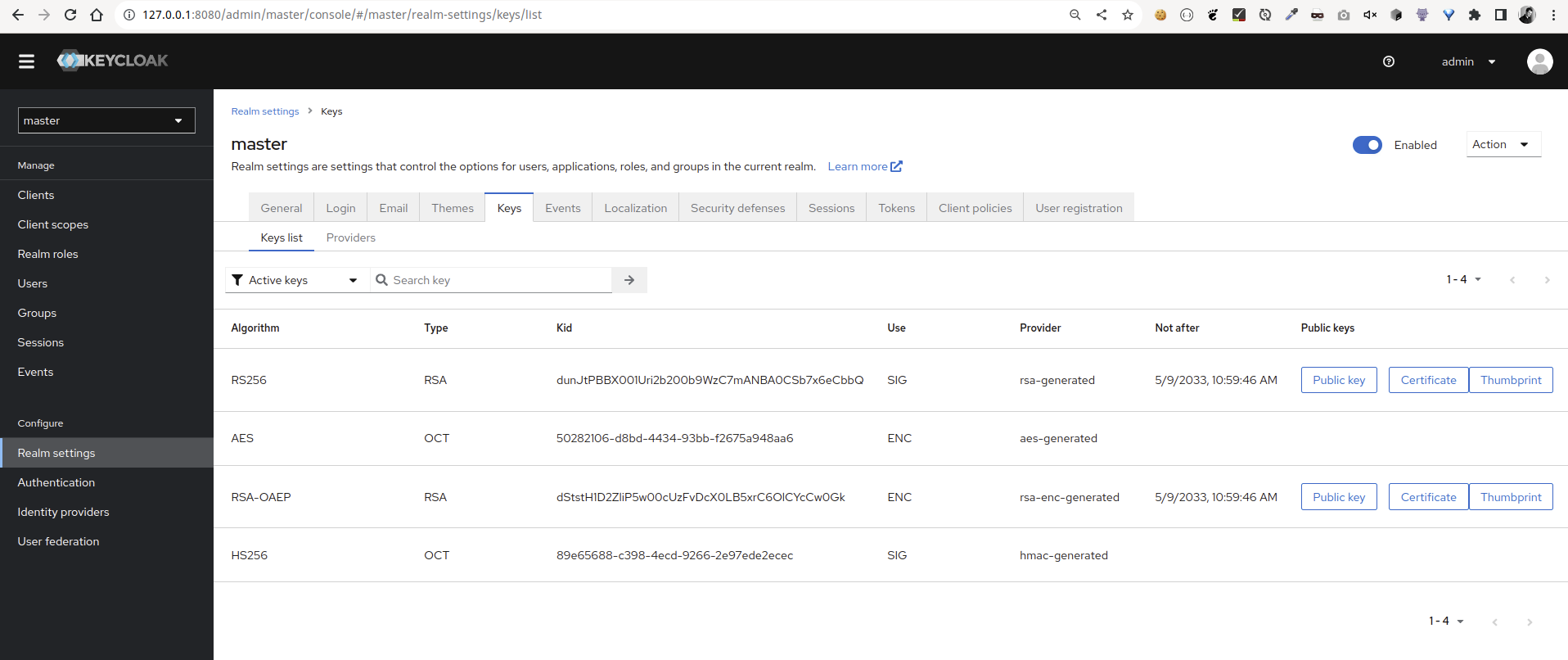 Show Expiration Date Of Realm Keys · Issue 17743 · Keycloakkeycloak · Github