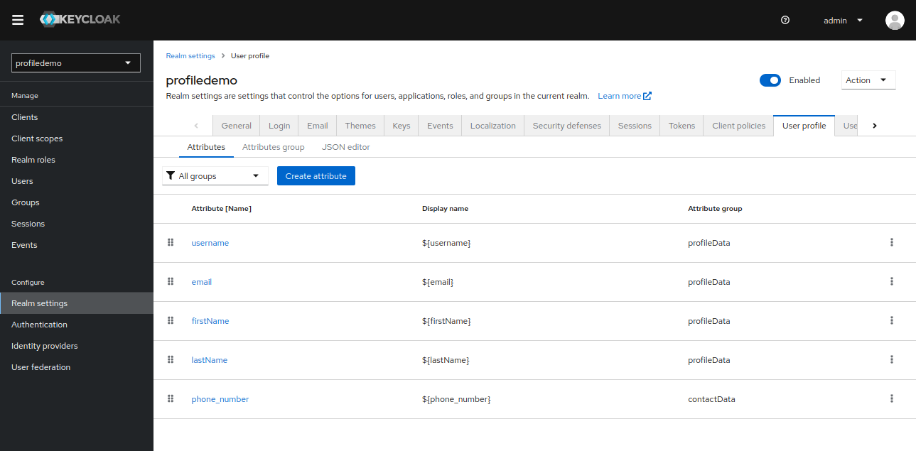 Duplicate attribute groups show in list in UserProfile in admin ui · Issue #24067 · keycloak ...