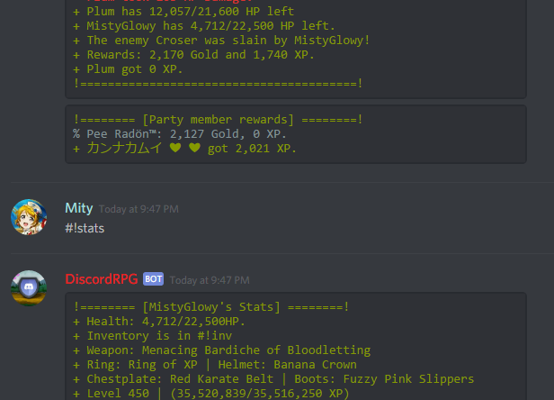 You can't level up in party I think · Issue #331 · DiscordDungeons/Bugs ...