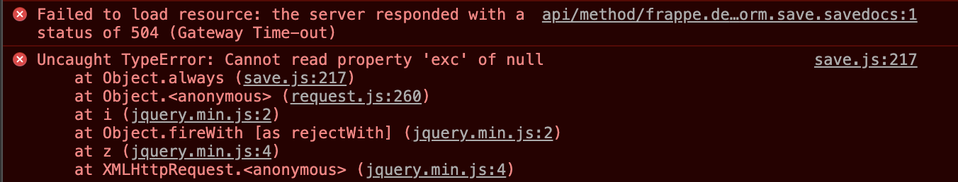 Request Timeout Error When I Try To Save An Auto Repeat Doc · Issue