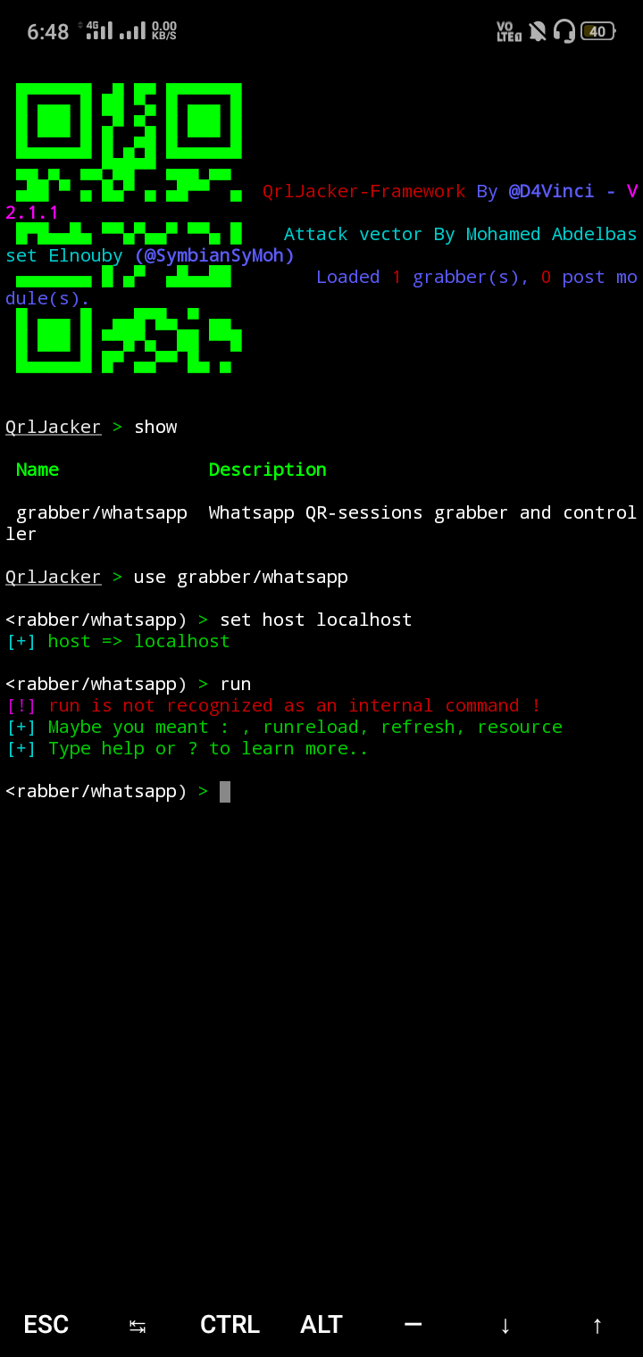 run is not recognized as an internal command · Issue #99 · OWASP/QRLJacking · GitHub