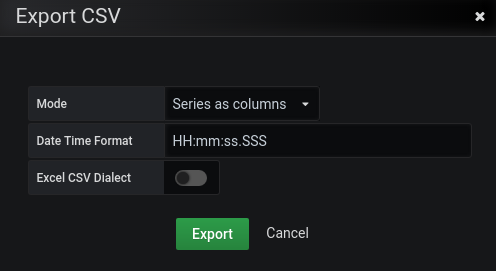 Reimplement date time format for CSV Export option in Grafana 7. · Issue #25666 · grafana ...