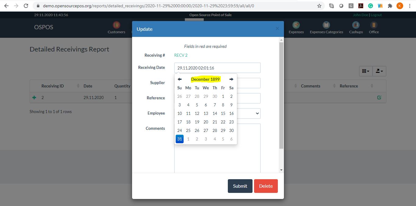 datetimepicker issue in "Detailed Receivings Report" · Issue #3034 · opensourcepos/opensourcepos ...