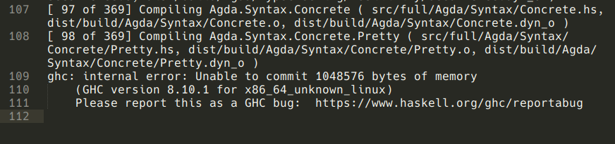 Massive increase in memory required to install Agda 2.6.1 · Issue #4521 · agda/agda · GitHub