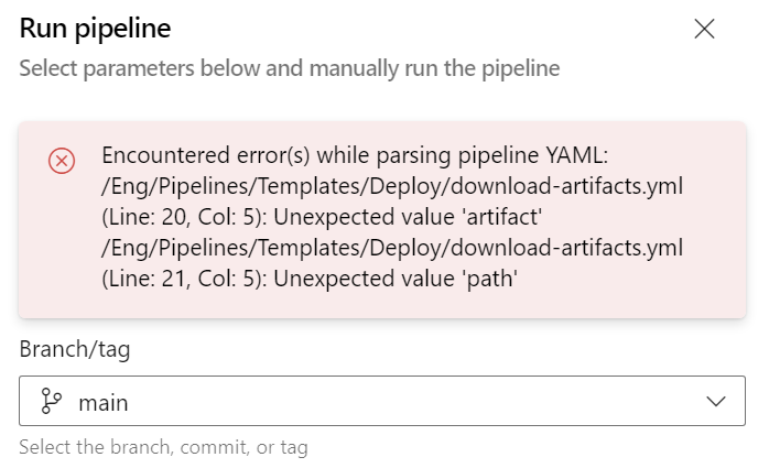 DownloadPipelineArtifact@2 not taking input parameters for artifact and path · Issue #14913 ...