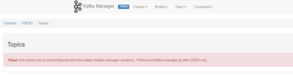 Kafka Manager API timing out · Issue #143 · yahoo/CMAK · GitHub