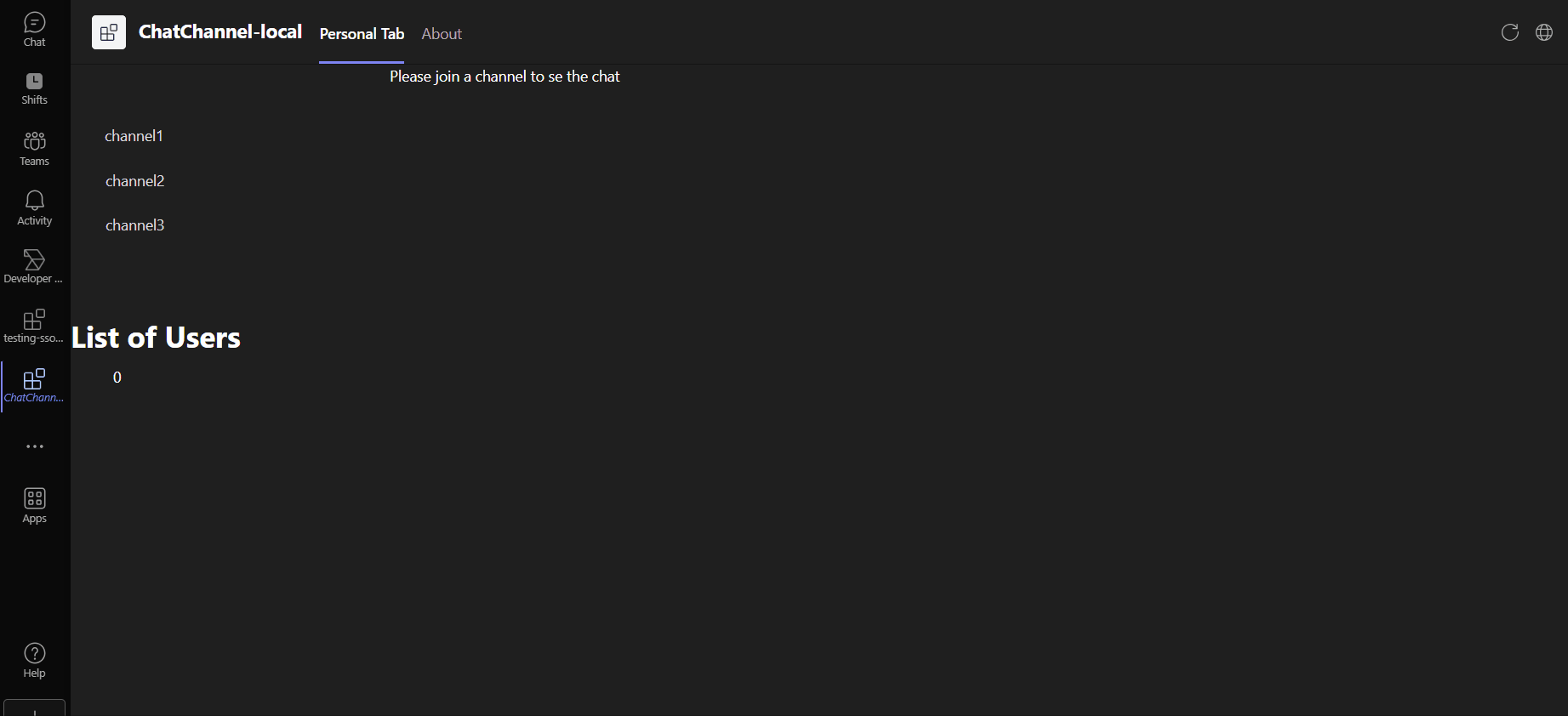 Project: Chat channel · Issue #118 · microsoft/hack-together-teams · GitHub