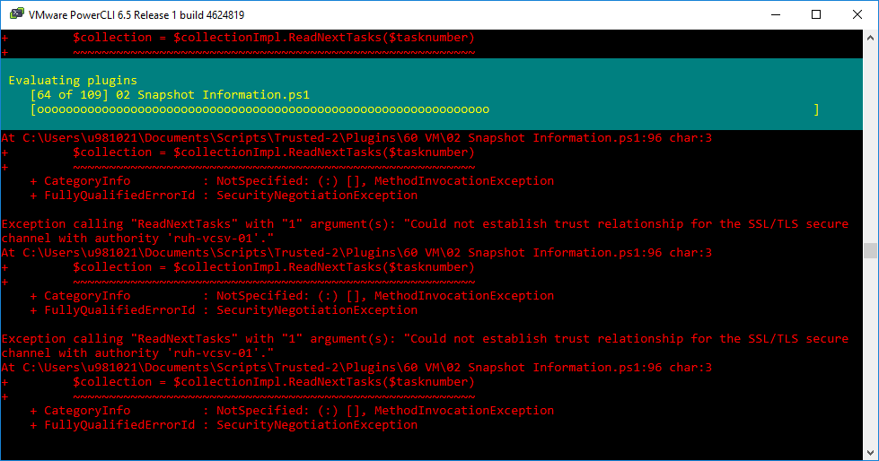 halts at "Snapshot Information.ps1" step · Issue #572 · alanrenouf/vCheck-vSphere · GitHub