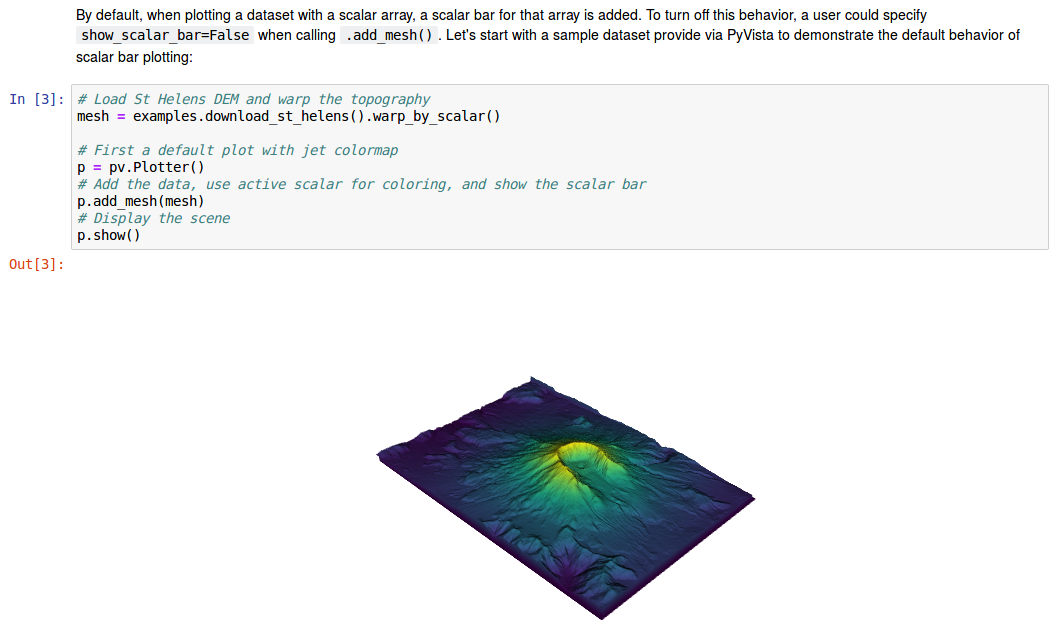 Notebook Plotting With Scalar Bar · Issue 64 · Pyvistapyvista Support