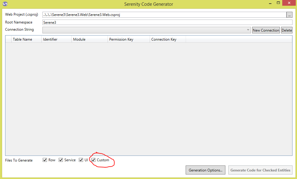 In Serenity 3.5.2.5 not able to generate "Grid Editor and Grid Editor Dialog" can anyone help me ...