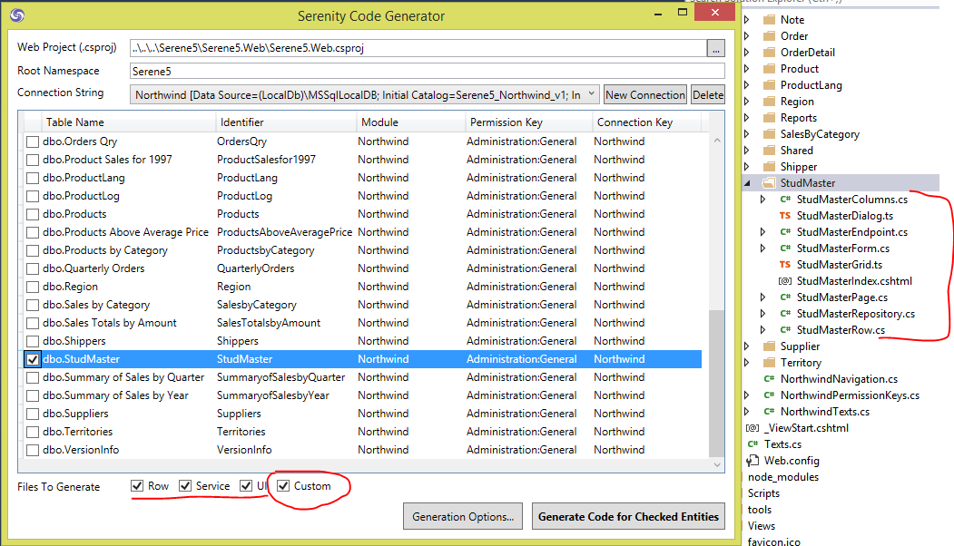 In Serenity 3.5.2.5 not able to generate "Grid Editor and Grid Editor Dialog" can anyone help me ...