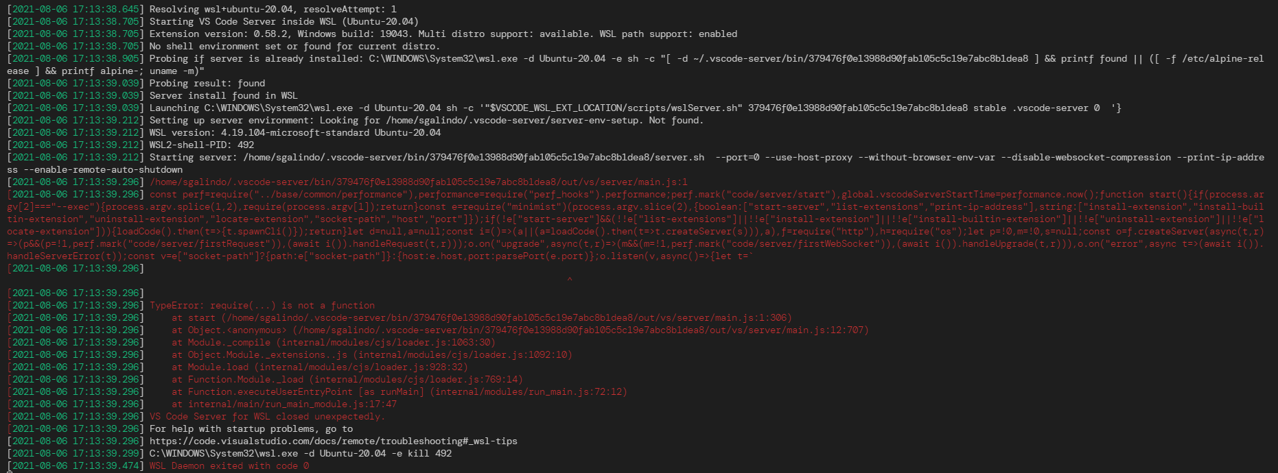 Remote WSL not working · Issue #130273 · microsoft/vscode · GitHub