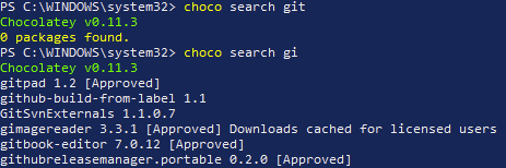 package "git" not shown in search results · Issue #2445 · chocolatey ...