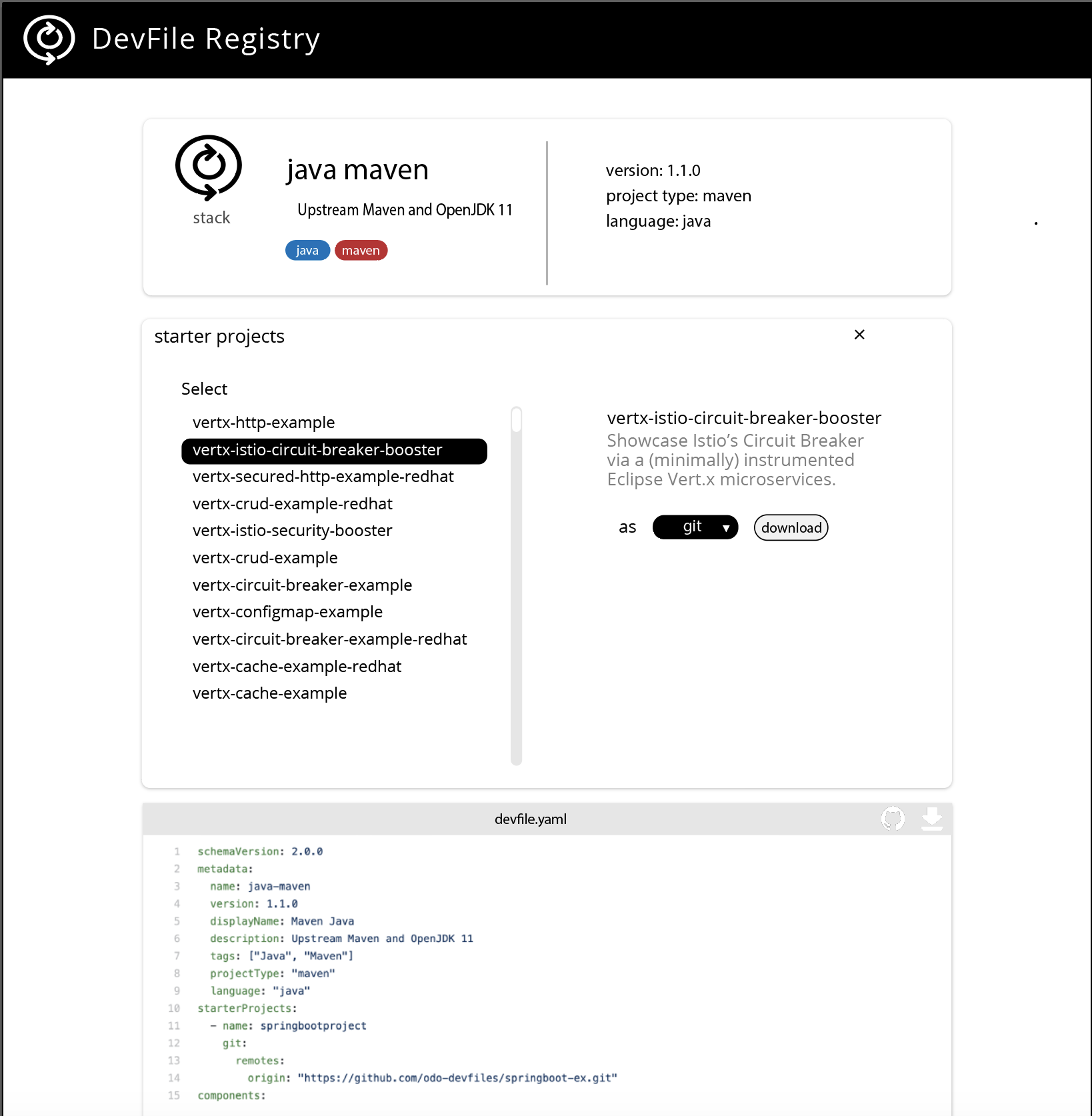 Registry Content Viewer · Issue 382 · Devfile Api · Github